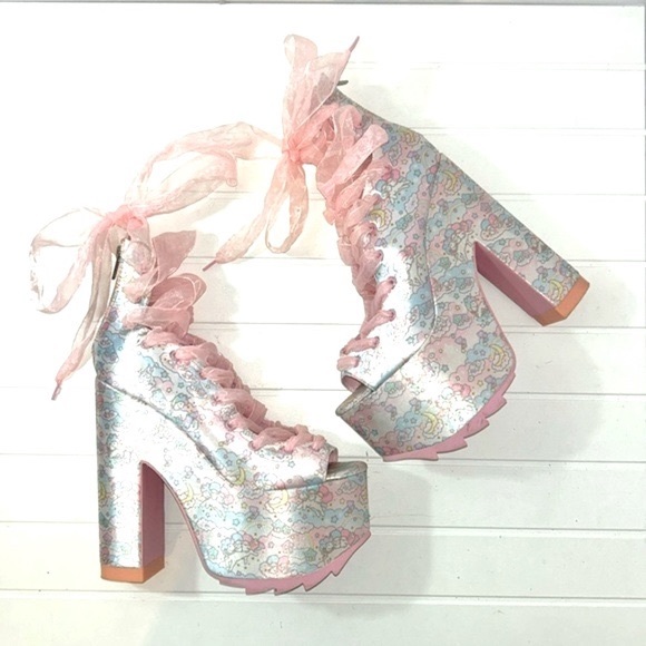 Sanrio | Shoes | Yru X Sanrio Ballet Bae Lace Up Platform Heels | Poshmark